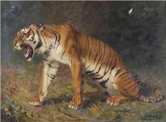 Gustave Surand | Lion Resting (1934) | MutualArt
