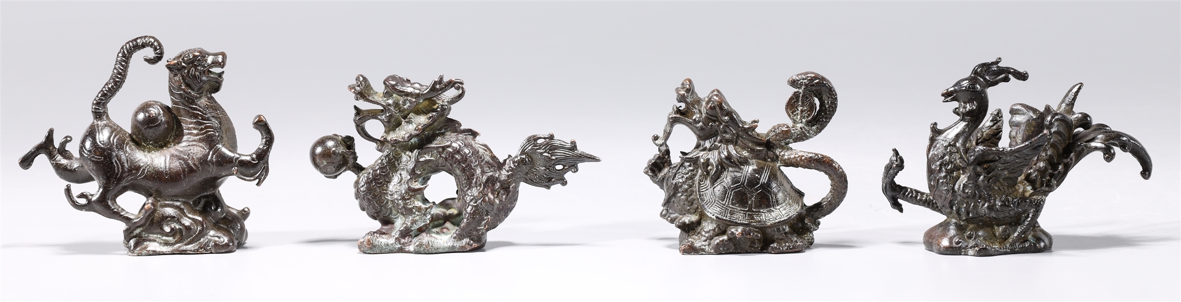 Korean School | Group of Four Korean Bronze Creatures | MutualArt