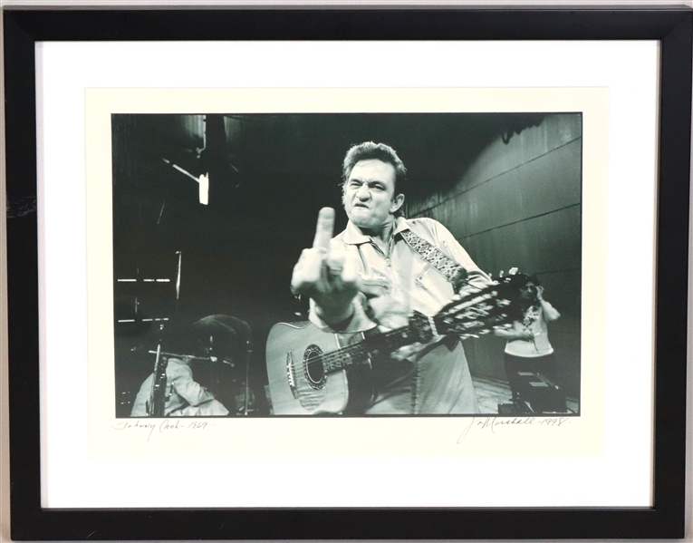 Jim Marshall | Johnny Cash at San Quentin Prison (1998) | MutualArt