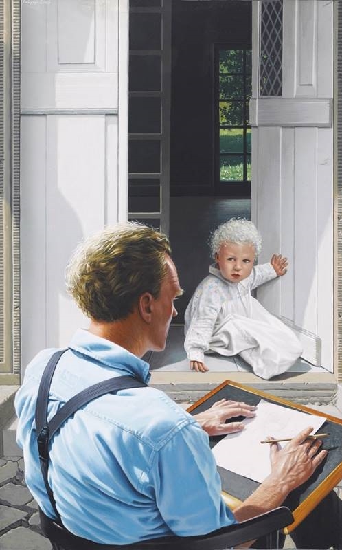 Jan Peter Tripp | Selbstportrait als Kind mit seinem Vater in ...
