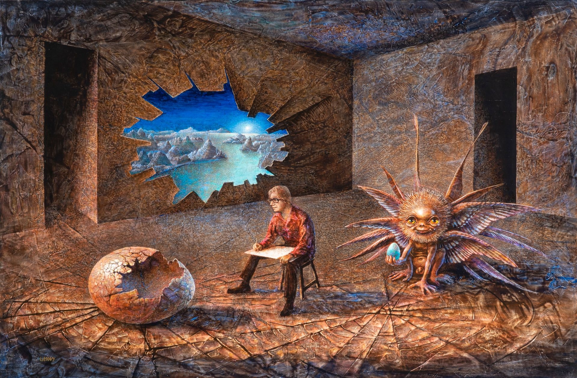 Pierre Lambert | Autoportrait et montres (1979) | MutualArt