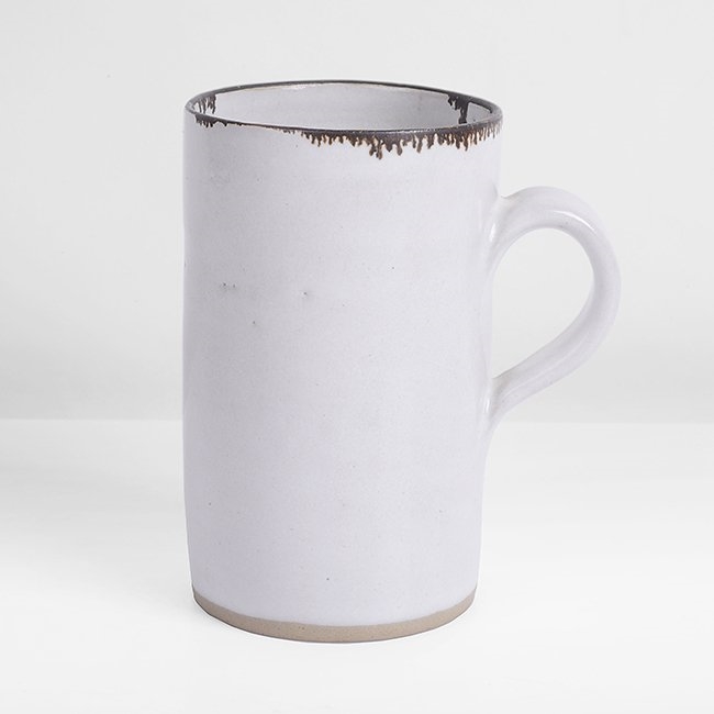 Lucie Rie | Dame Lucie Rie (1902-1995) circa 1983, squashed oval, pale ...