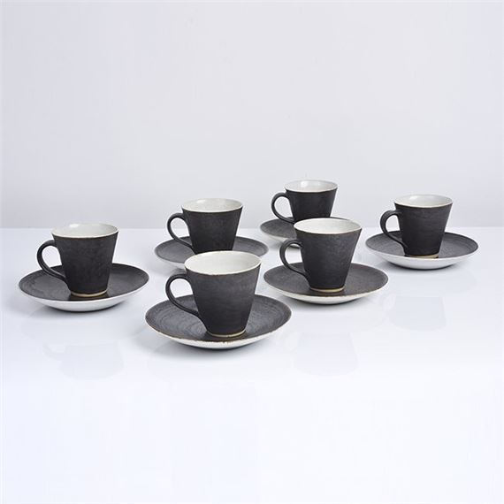 Lucie Rie | Set of Six Coffee Cups and Saucers (Circa 1960) | MutualArt