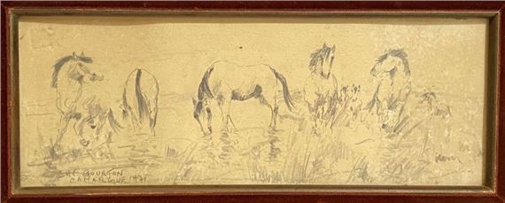Stephane H.C. Gourjon | Chevaux en Camargue | MutualArt