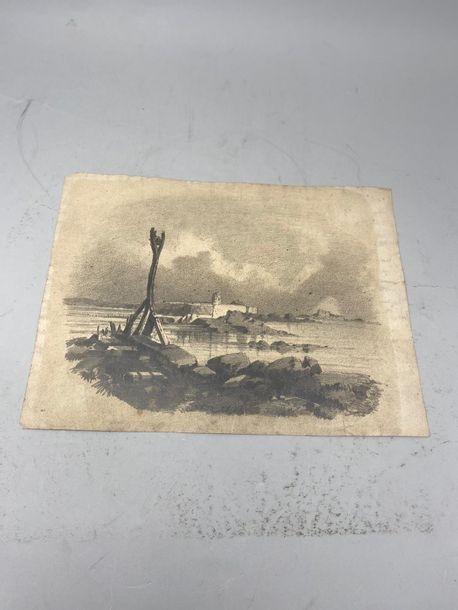Émile Gautier | Portfolio of 25 pencil drawings representing landscapes ...