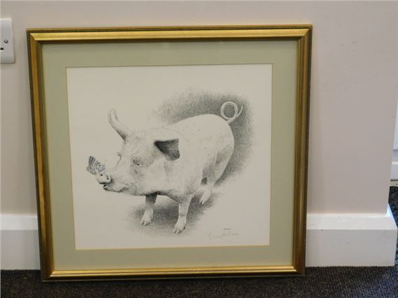 William Geldart | Pig and butterfly | MutualArt