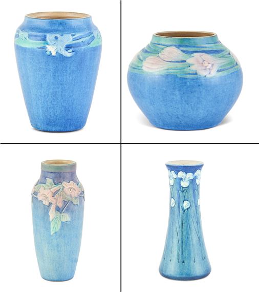 Newcomb College | Group of Four Newcomb College Art Pottery Vases ...