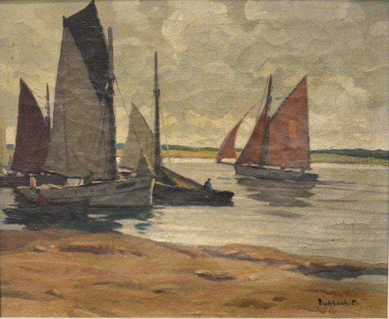 Paul André Jean Eschbach | Scène de voiliers | MutualArt