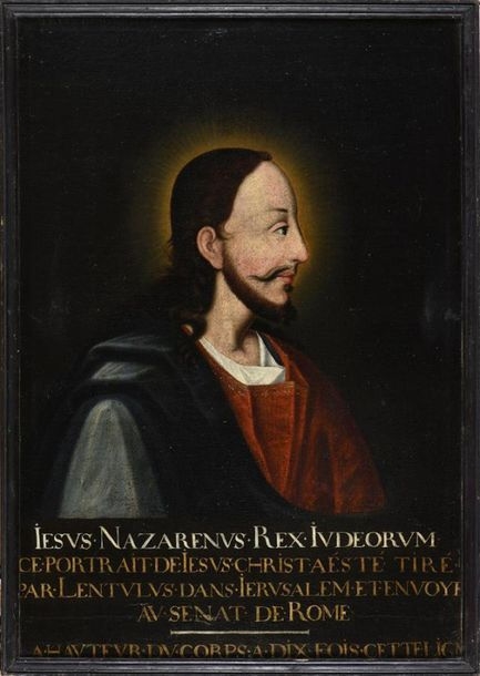 French School, 17th Century | Portrait de profil de Jésus de Nazareth ...