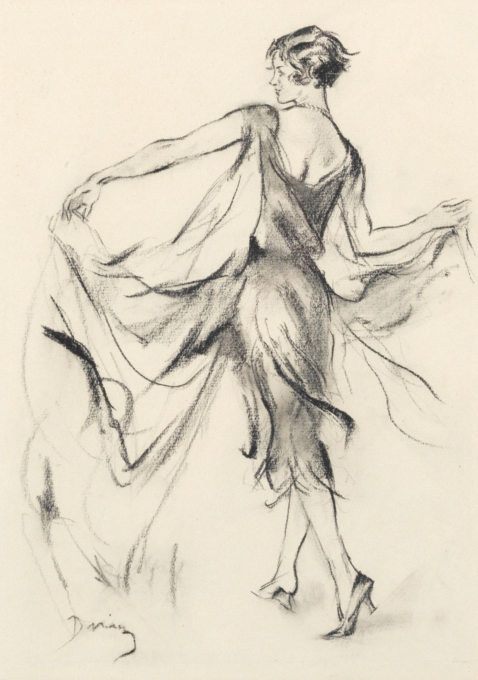 Étienne Drian | Portrait of Mrs Vernon Castle dancing (1998) | MutualArt