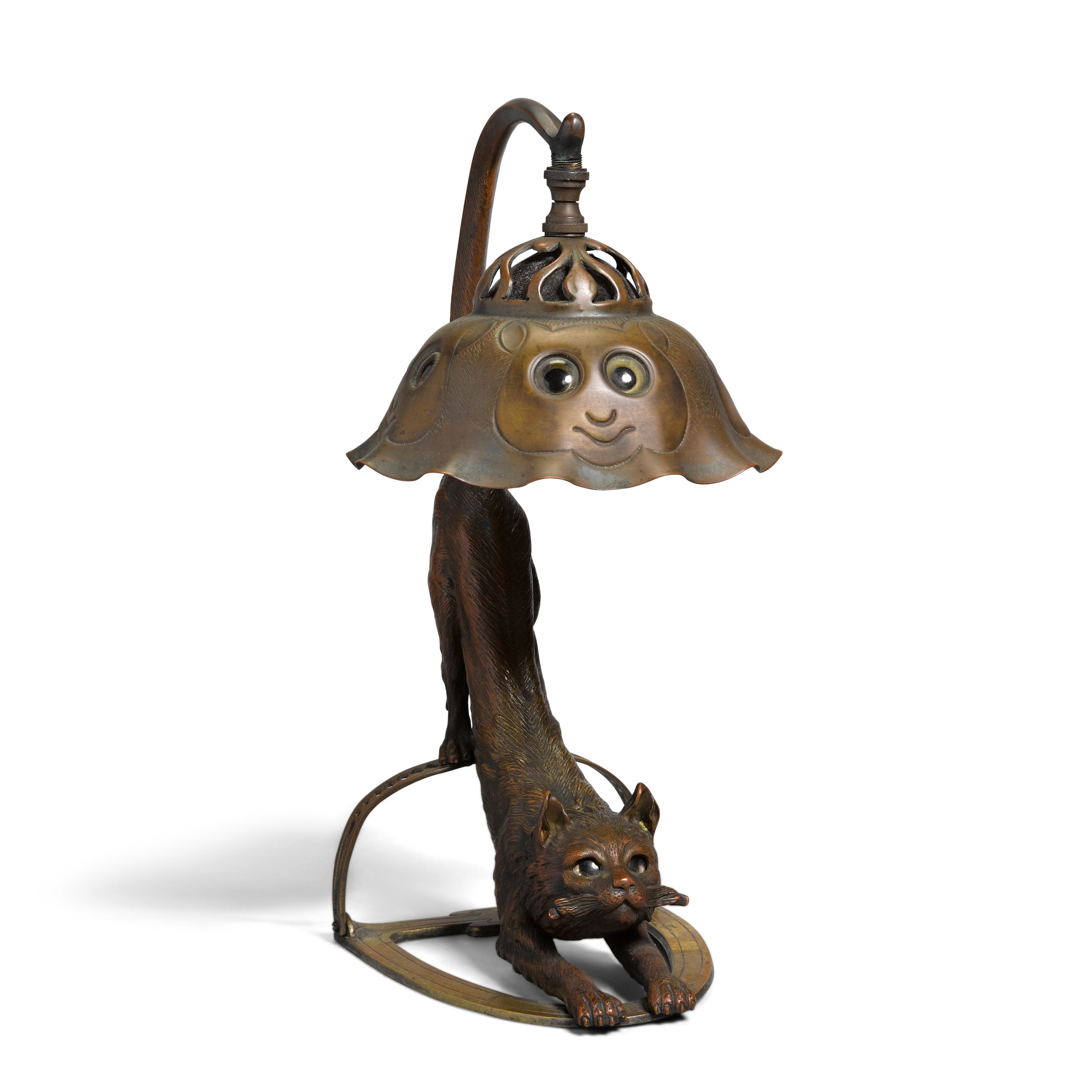 Bronze Cat Lamps