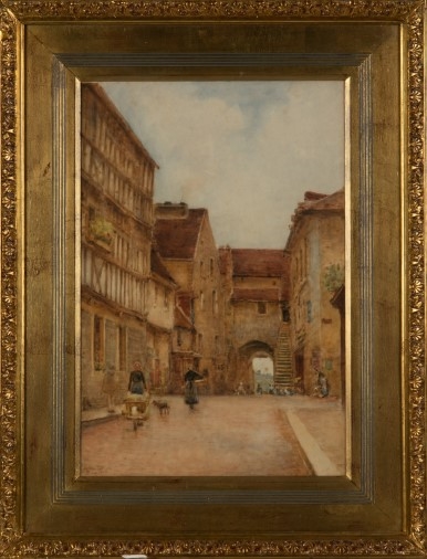 Arthur George Bell | Village Street Scene | MutualArt