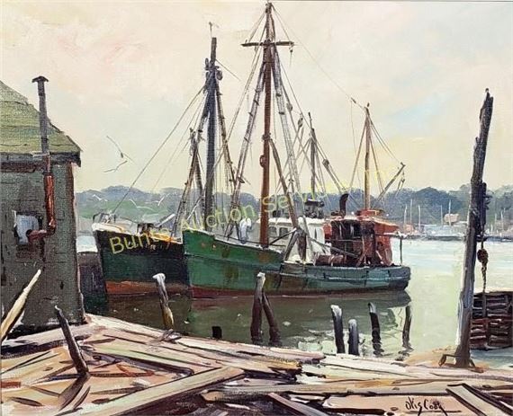 Otis Cook | Dock scene | MutualArt