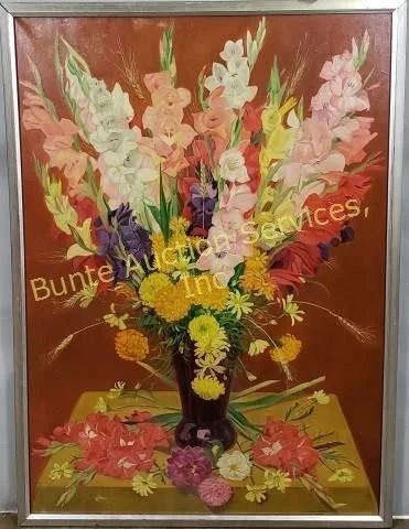 Macena Alberta Barton | Still life with flowers (1947) | MutualArt