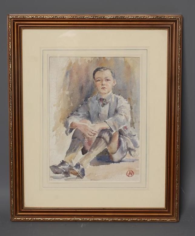 Albert Wainwright | Portrait of a seated Boy wearing Short Trousers ...