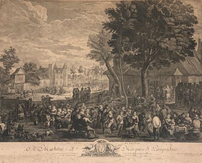 French School | Engraving Flemish celebrations | MutualArt