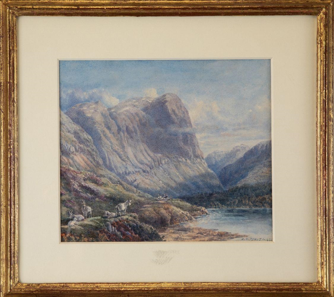 Aaron Edwin Penley | Mountainous landscape scene with goats (1860 ...