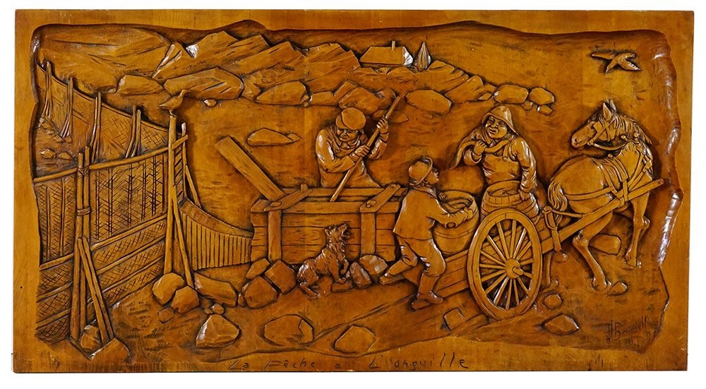 Jean-Julien Bourgault | La pêche à l'anguille (1965) | MutualArt