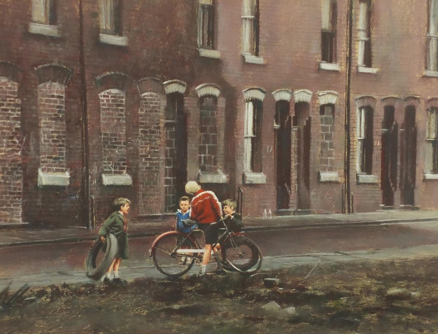 Marc Grimshaw | Children playing in the street | MutualArt