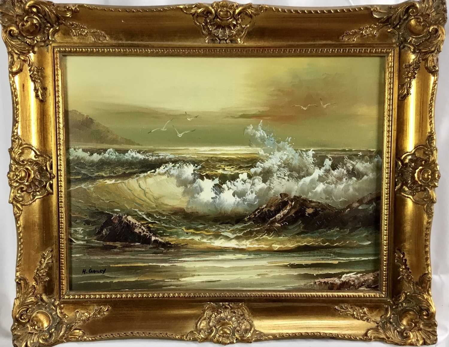 H. Gailey | waves breaking on the shore | MutualArt