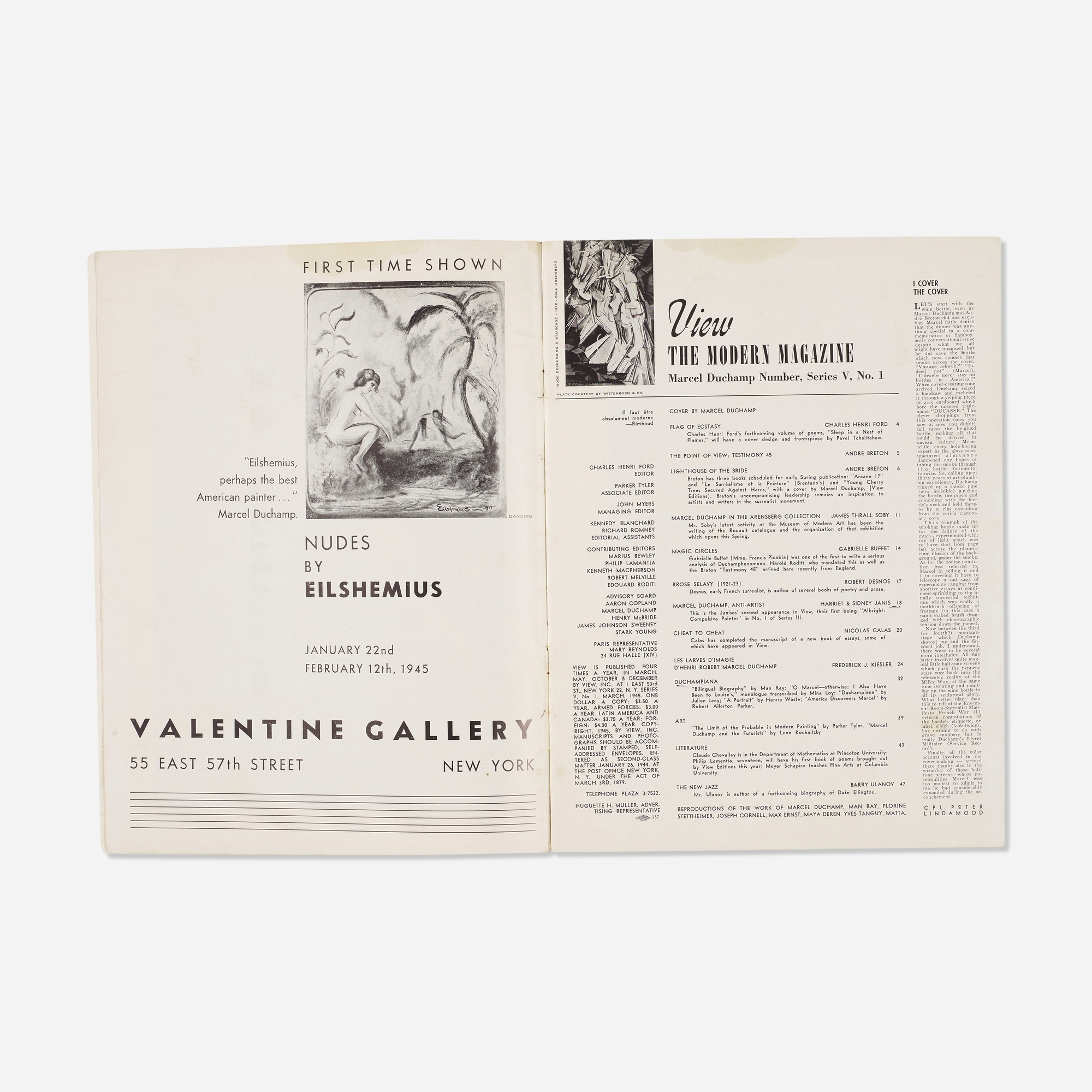Marcel Duchamp | View magazine (1945) | MutualArt