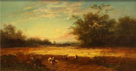 William Williams | gathering harvest at sunset | MutualArt