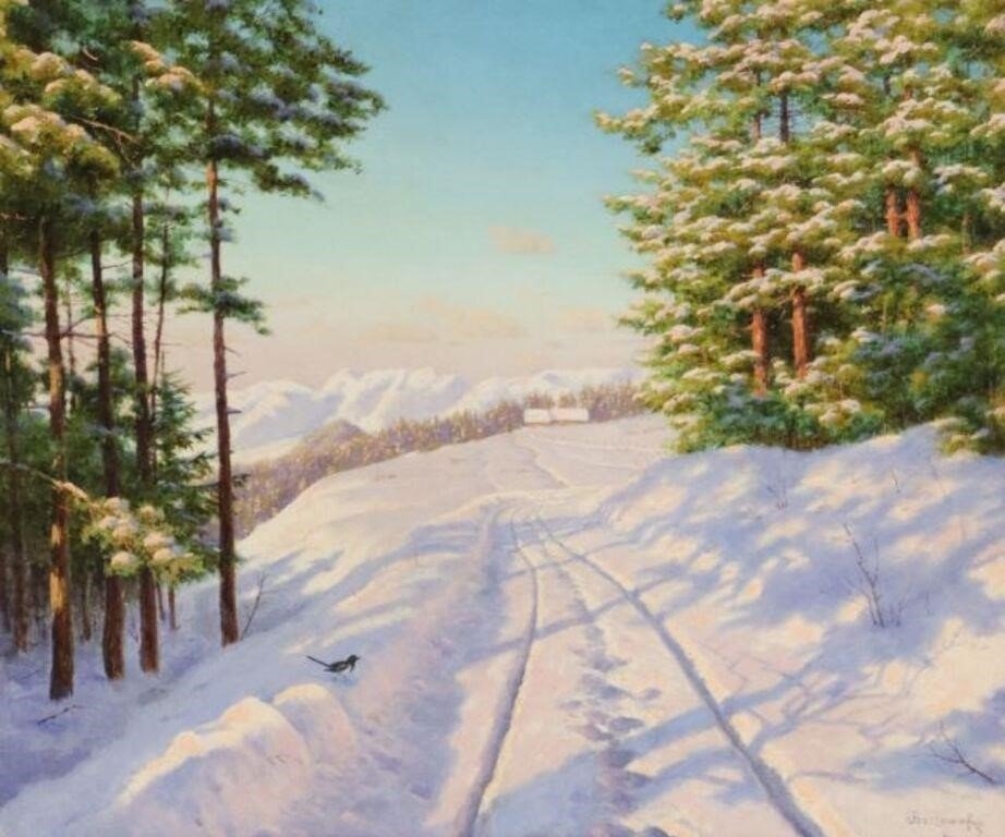 Boris Vasilievich Bessonov | Road Through Snow | MutualArt