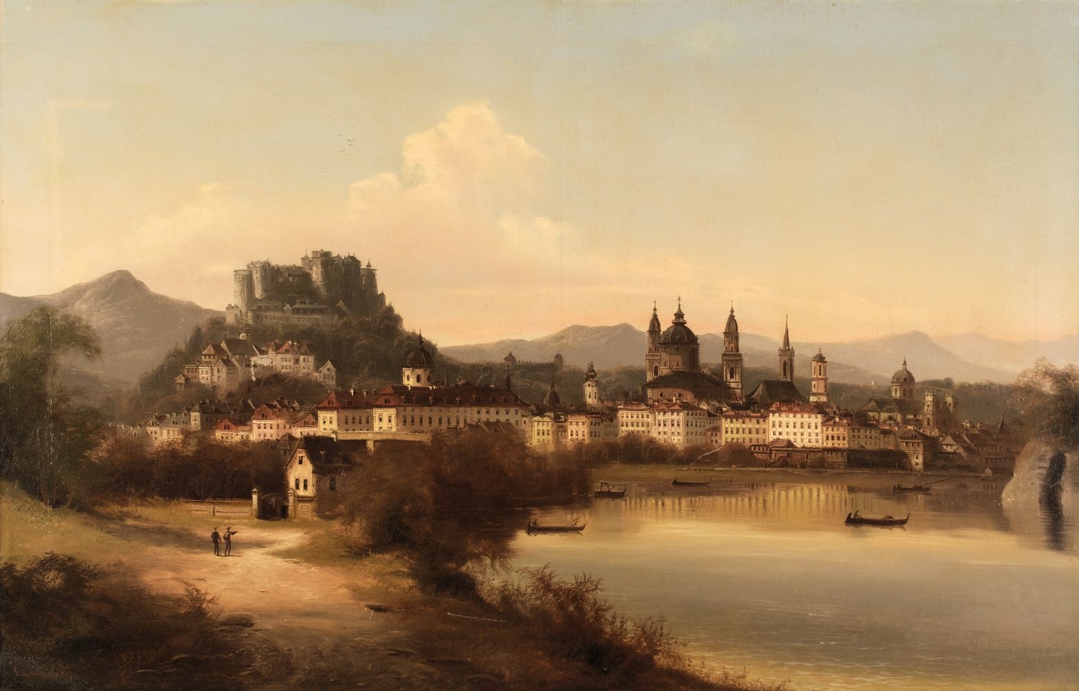 Johann Wilhelm Jankowski | View of Salzburg (1866) | MutualArt