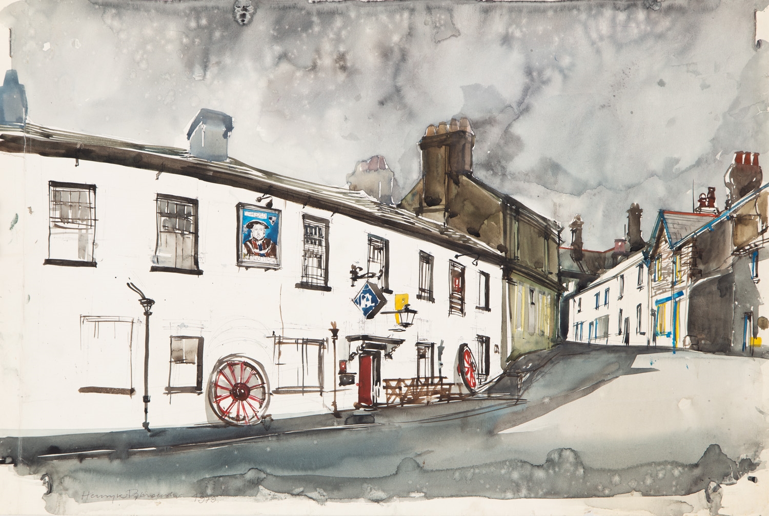 Henryk Dabrowski | Street in Scotland (1979) | MutualArt