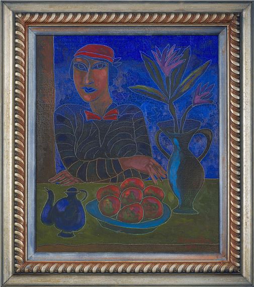 Jan Vermeiren | Woman with Fruit and Flowers (1997) | MutualArt