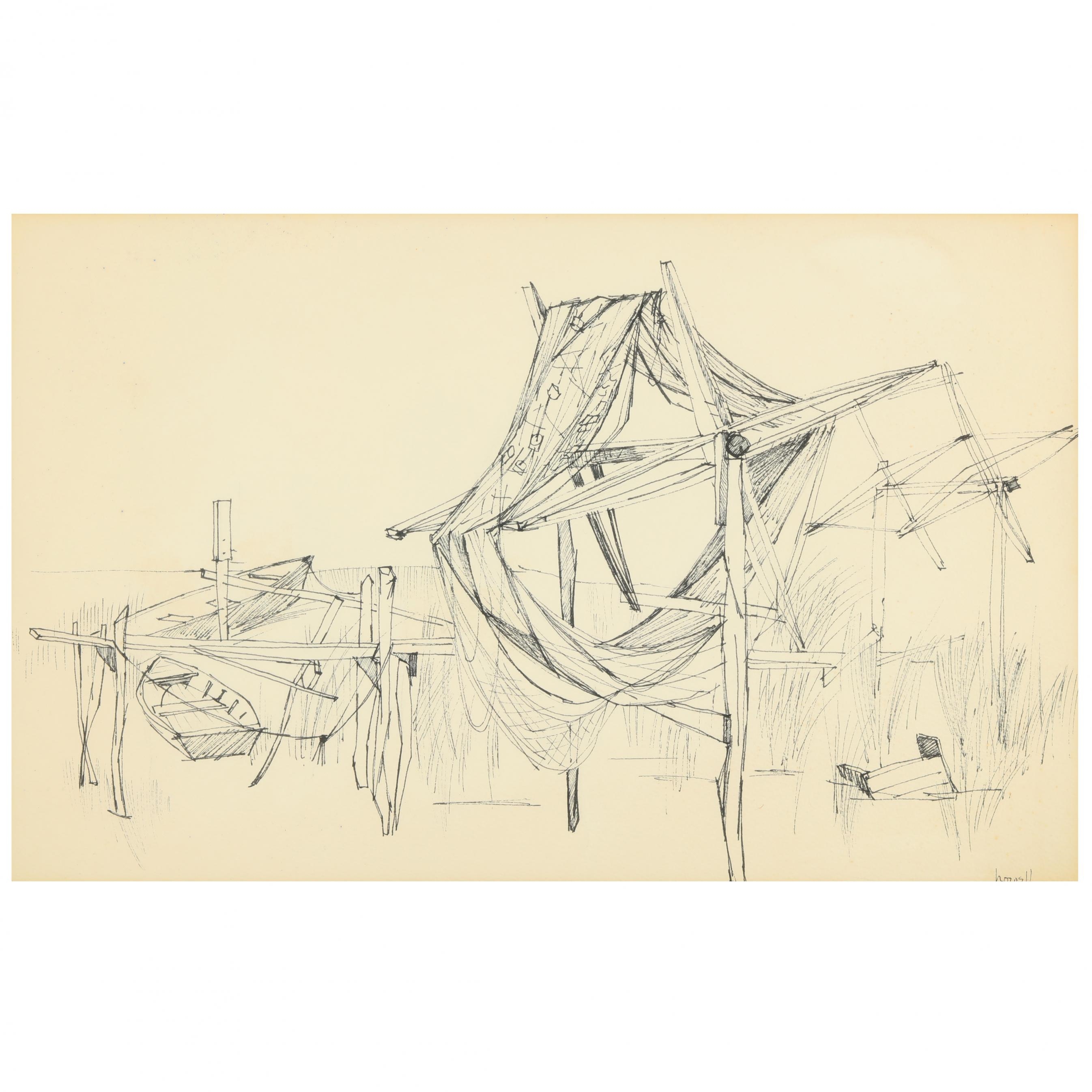 Claude Howell | Nets at Calabash (Circa 1960) | MutualArt