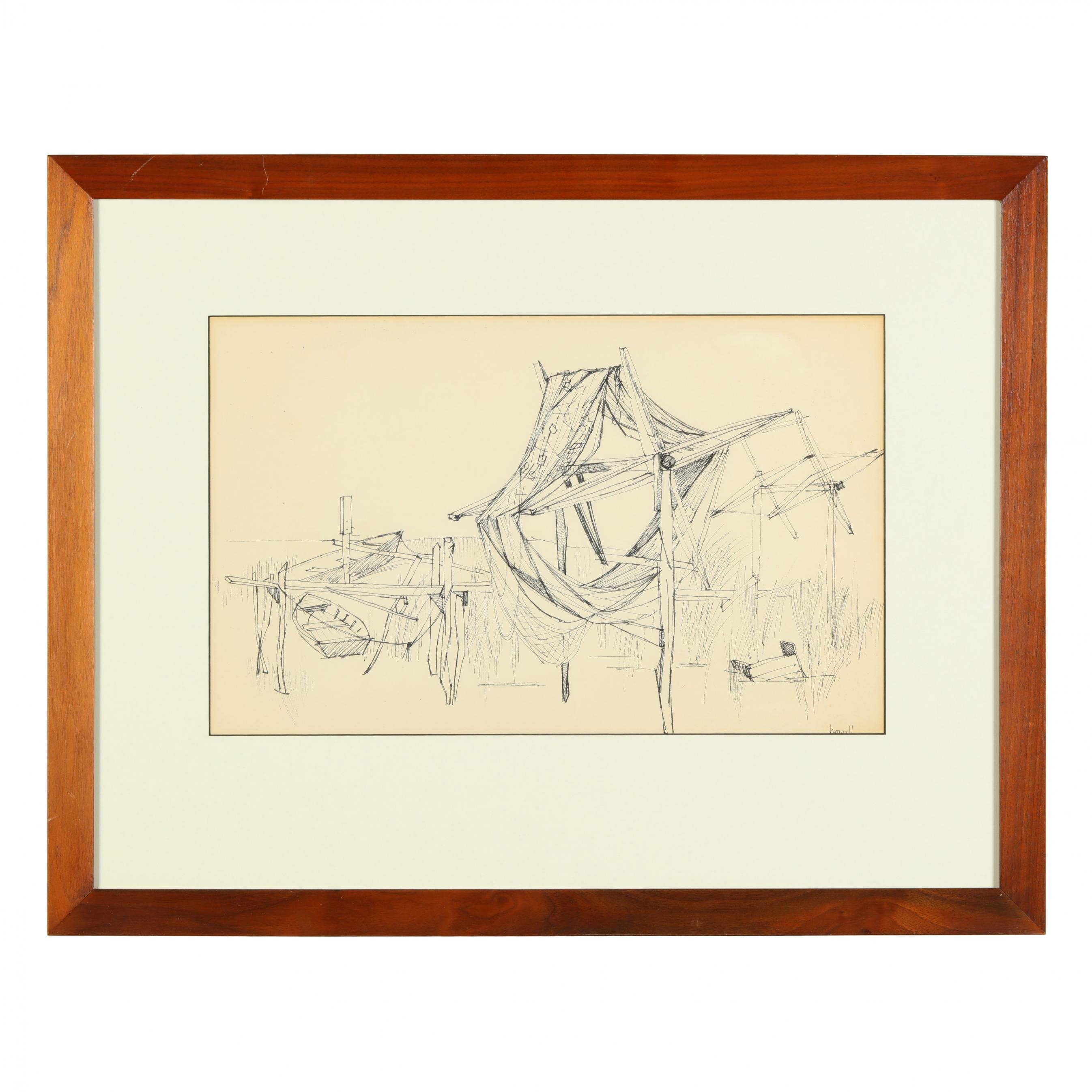 Claude Howell | Nets at Calabash (Circa 1960) | MutualArt