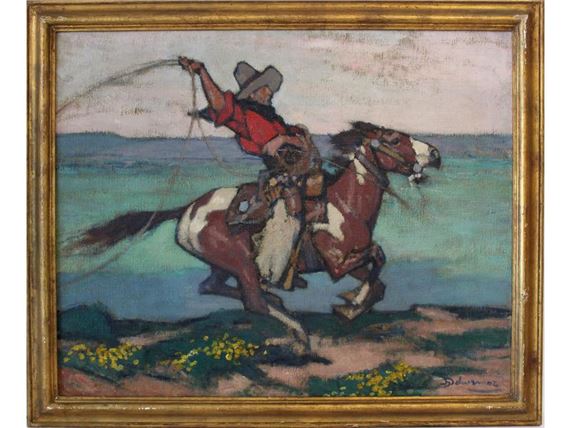 Henri Deluermoz | Le Cowboy au lasso | MutualArt