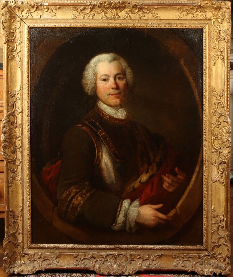 French School, 18th Century | Portrait d'homme à la cuirasse | MutualArt