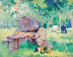Henri Roidot | Chariot au tonneau pour abreuver les vaches | MutualArt