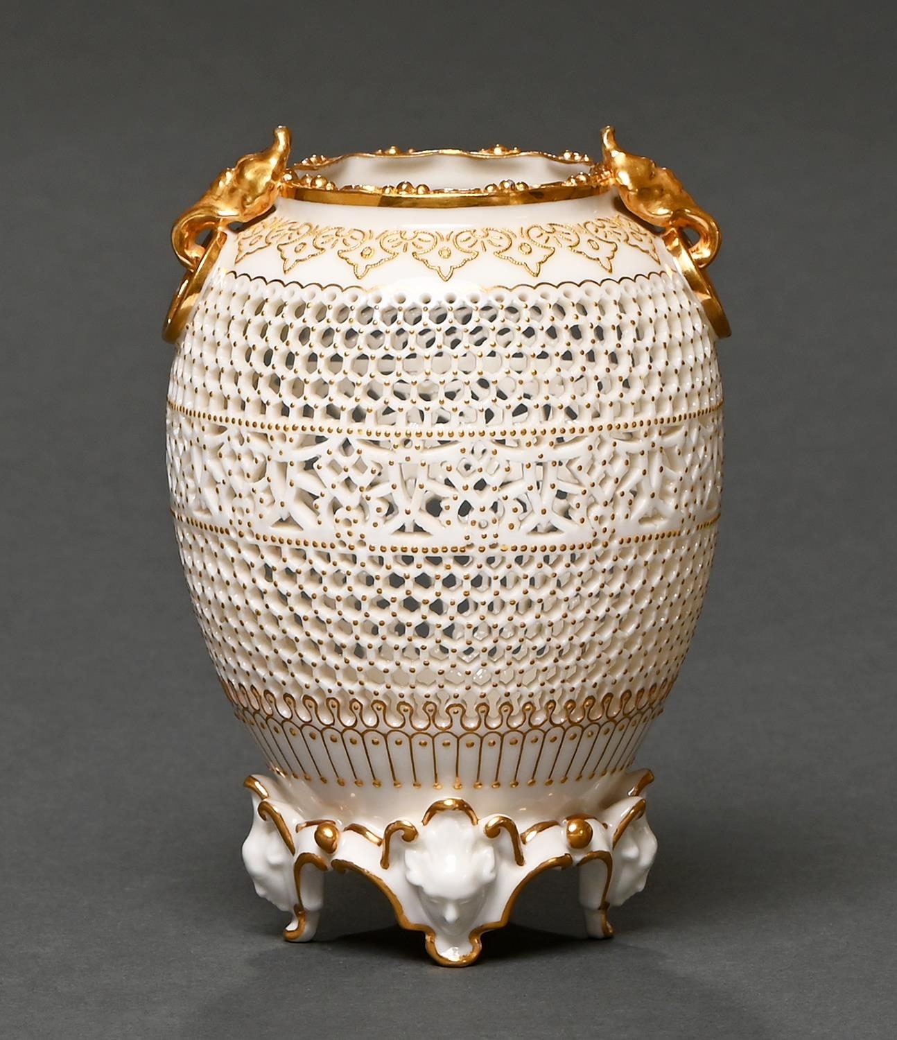 George Owen | A Royal Worcester reticulated vase (1912) | MutualArt