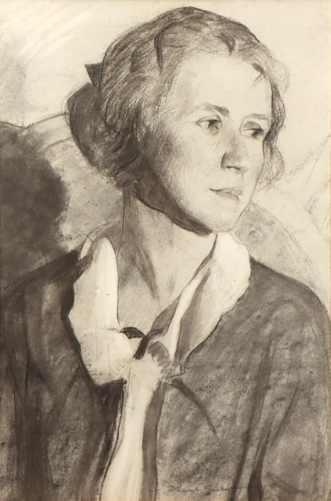 Daniel Garber | Bust portrait of a woman | MutualArt