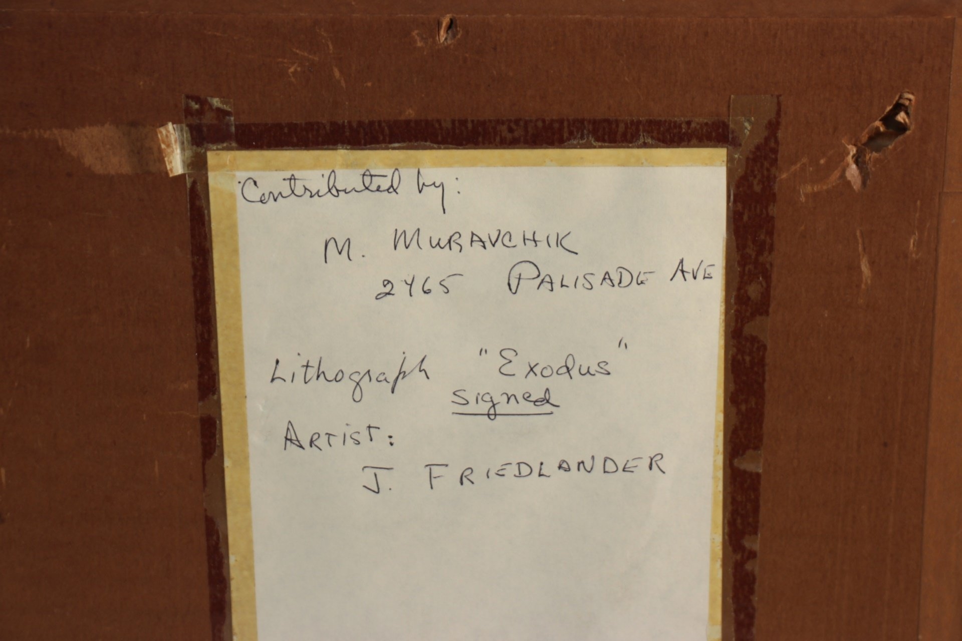 Isac Friedlander | Exodus (1931) | MutualArt