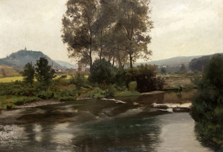 Hermann Carl Hempel | At the ford | MutualArt