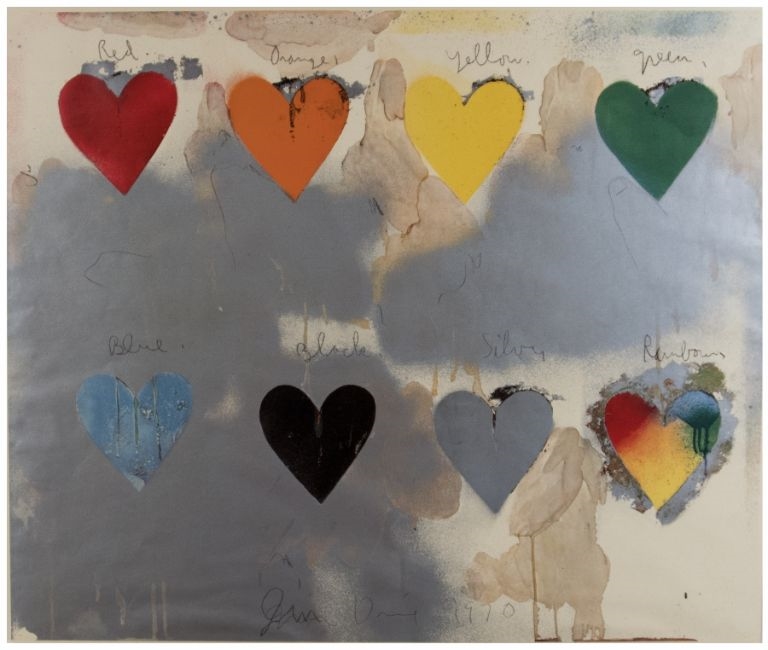 Jim Dine | 8 hearts | MutualArt
