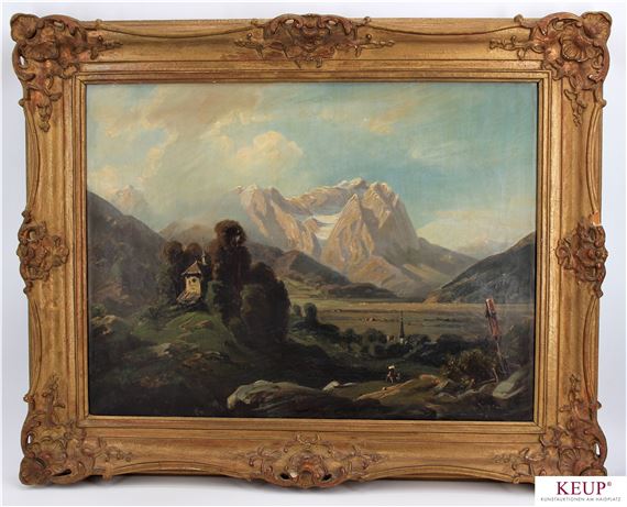 August Seidel | Blick auf die Waxensteine nach Garmisch-Partenkirchen ...