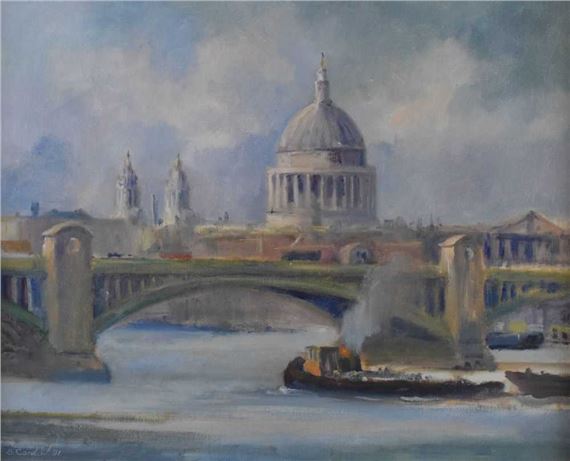 Sidney Cardew | St Paul's from the River Thames | MutualArt