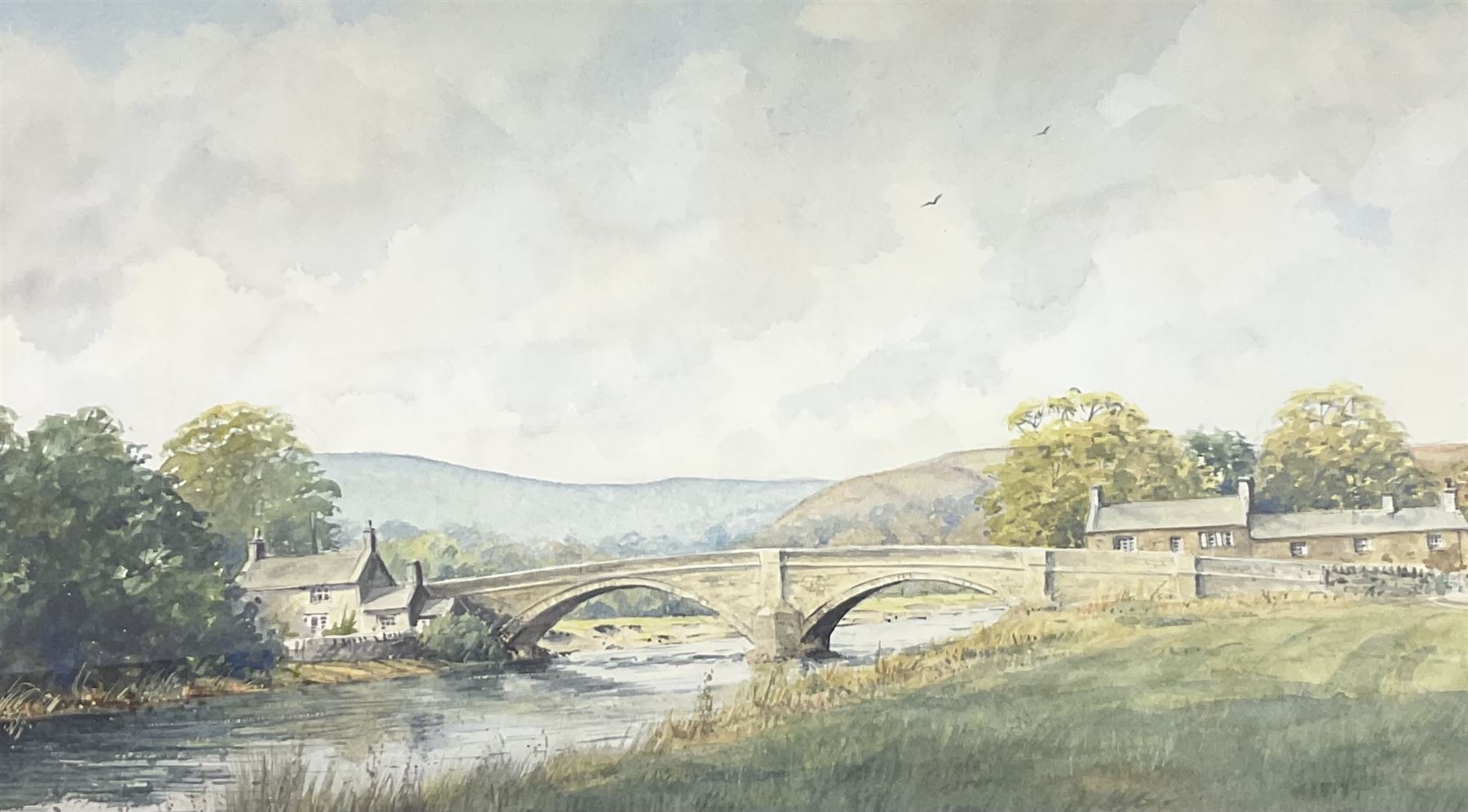 Les Packham | Rural Landscape with River and Bridge | MutualArt