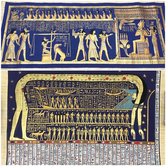 Egyptian School, 20th Century | Hymn to Nut and Judgement Day | MutualArt