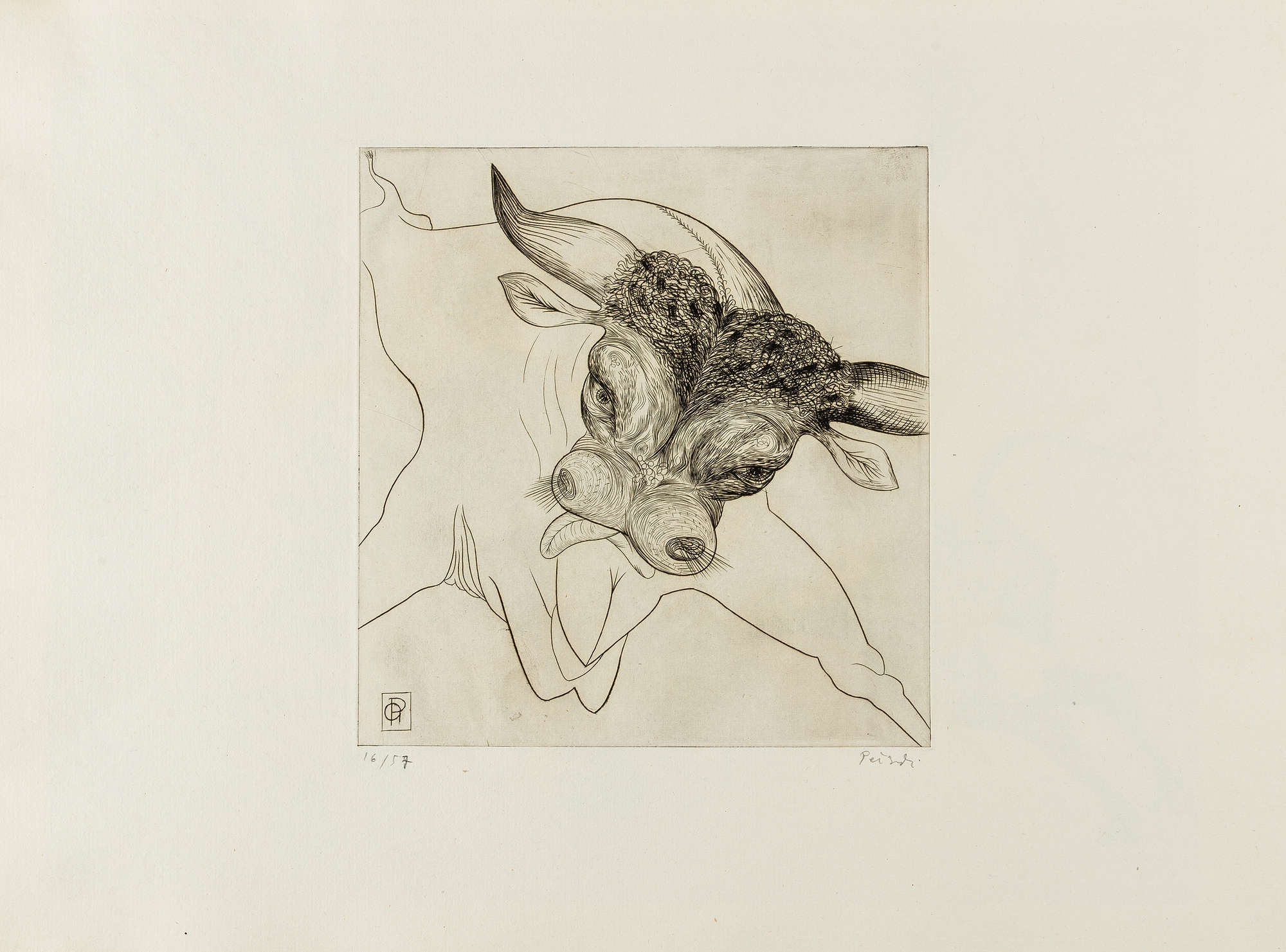 Gabor Peterdi | Black Bull (1939) | MutualArt