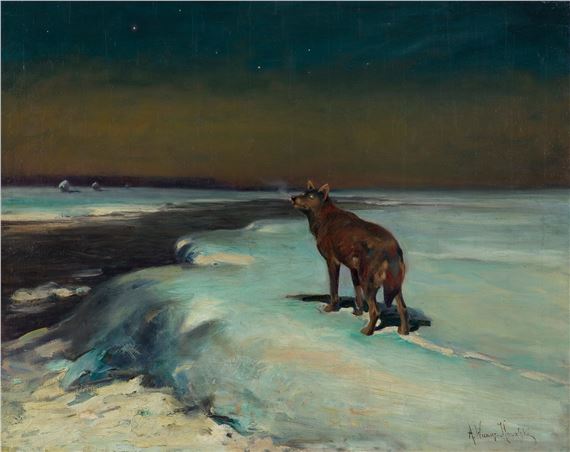 Alfred von Wierusz-Kowalski | SAMOTNY WILK | MutualArt