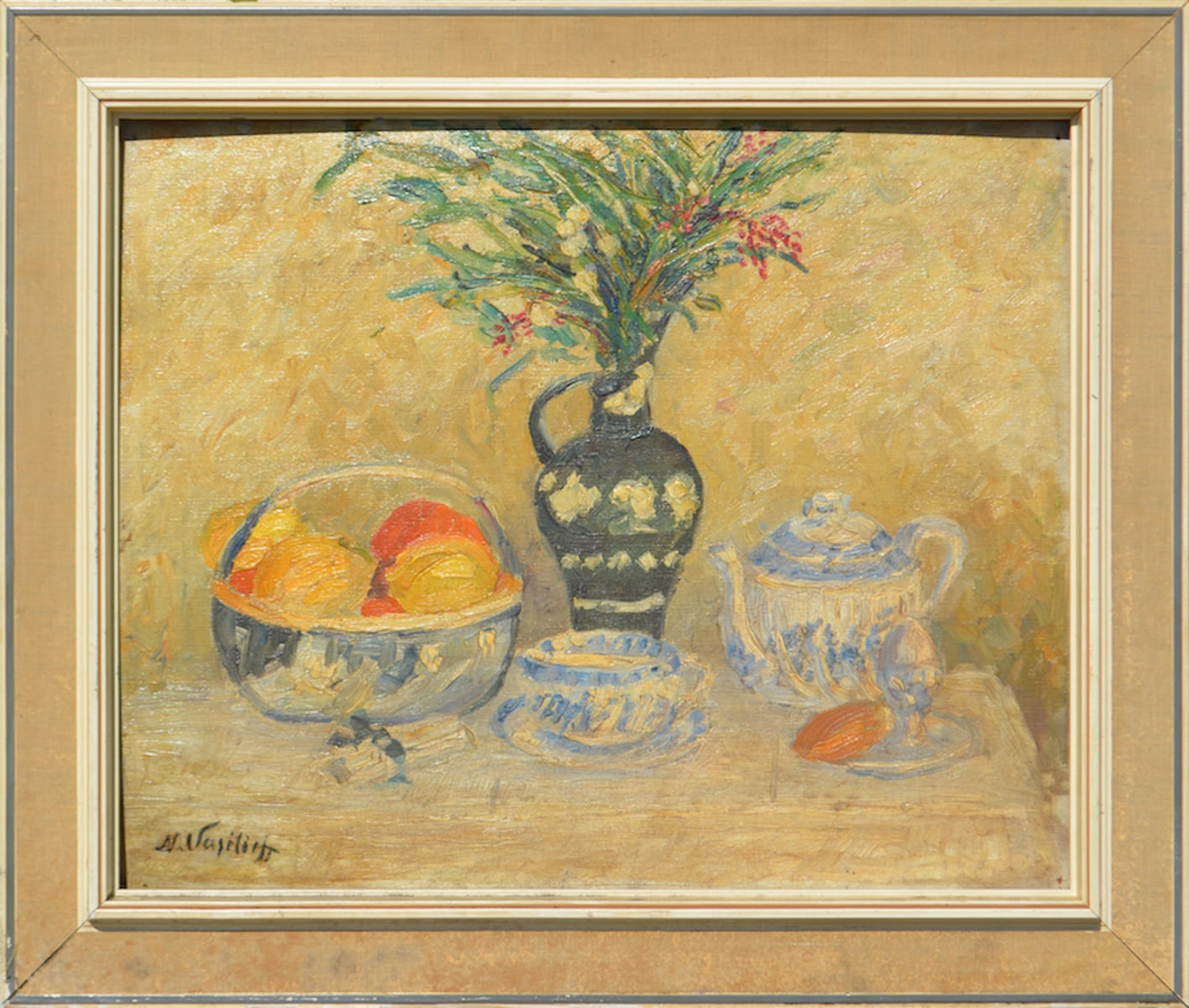 Nikolai Ivanovich Vasilieff | Still-life with fishes (Mid 20th Century) | MutualArt