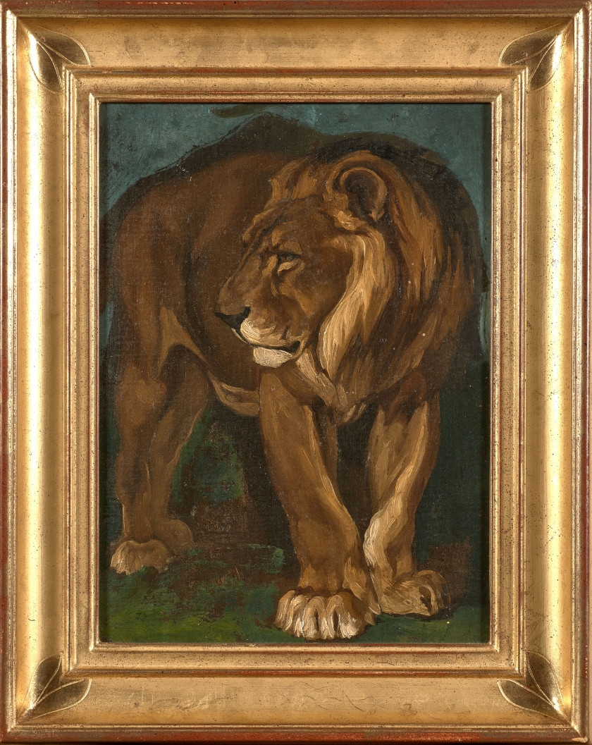 Auguste Lançon | Lion debout | MutualArt