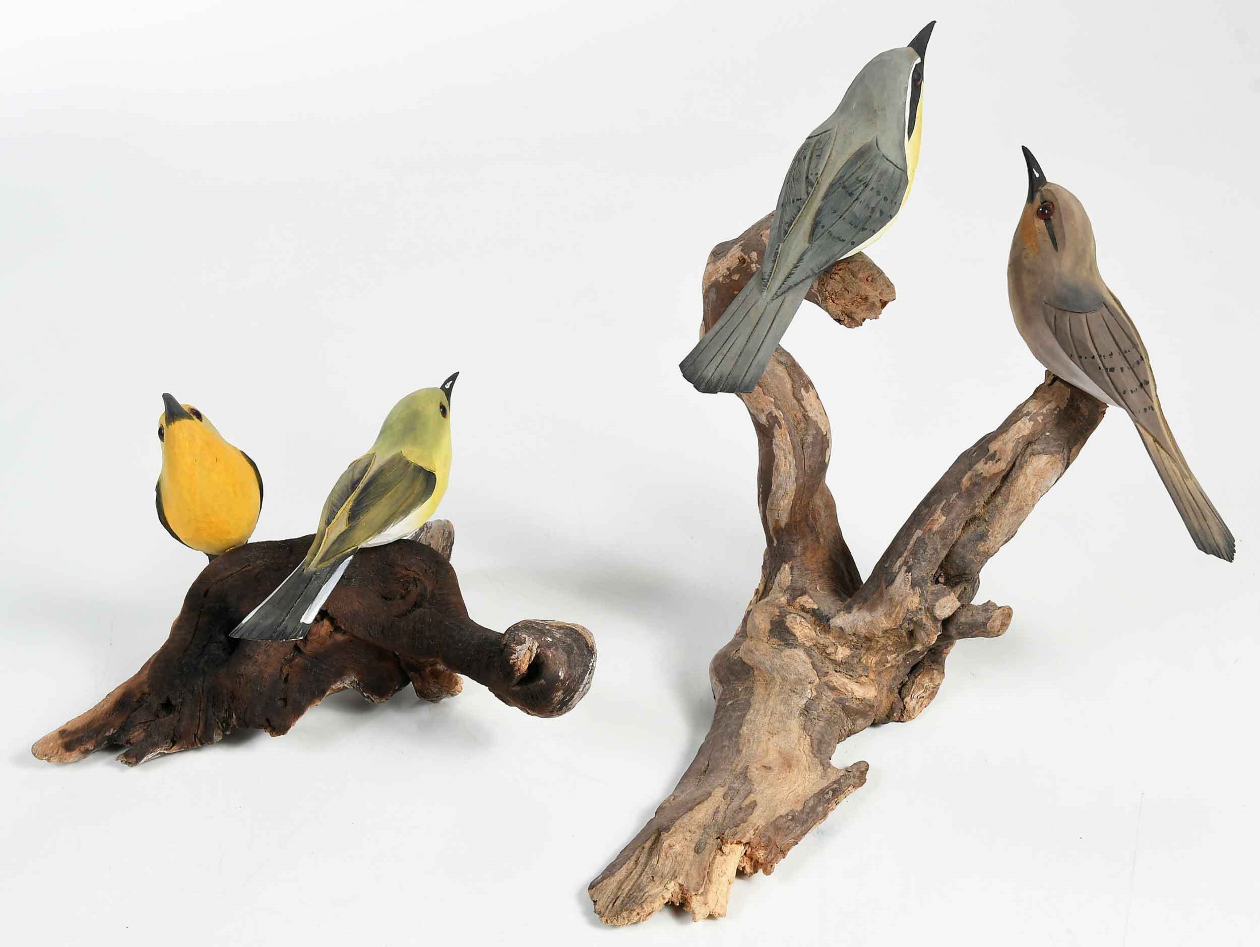 Edsel Martin | Two Warblers; Two Chats | MutualArt