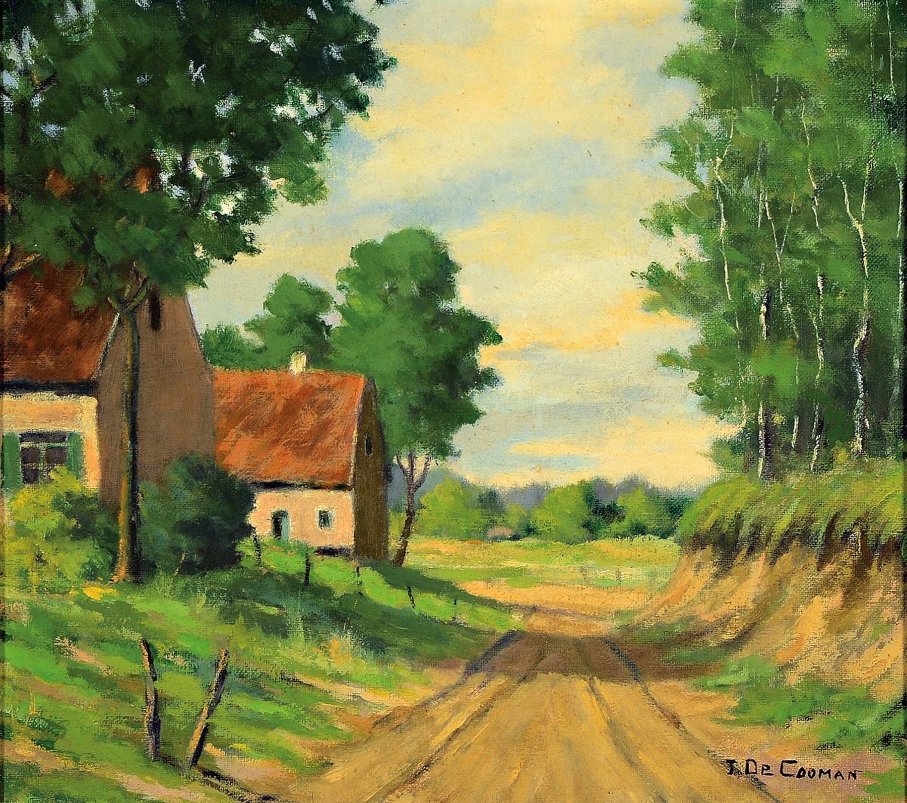 Jan de Cooman | Summer village view | MutualArt